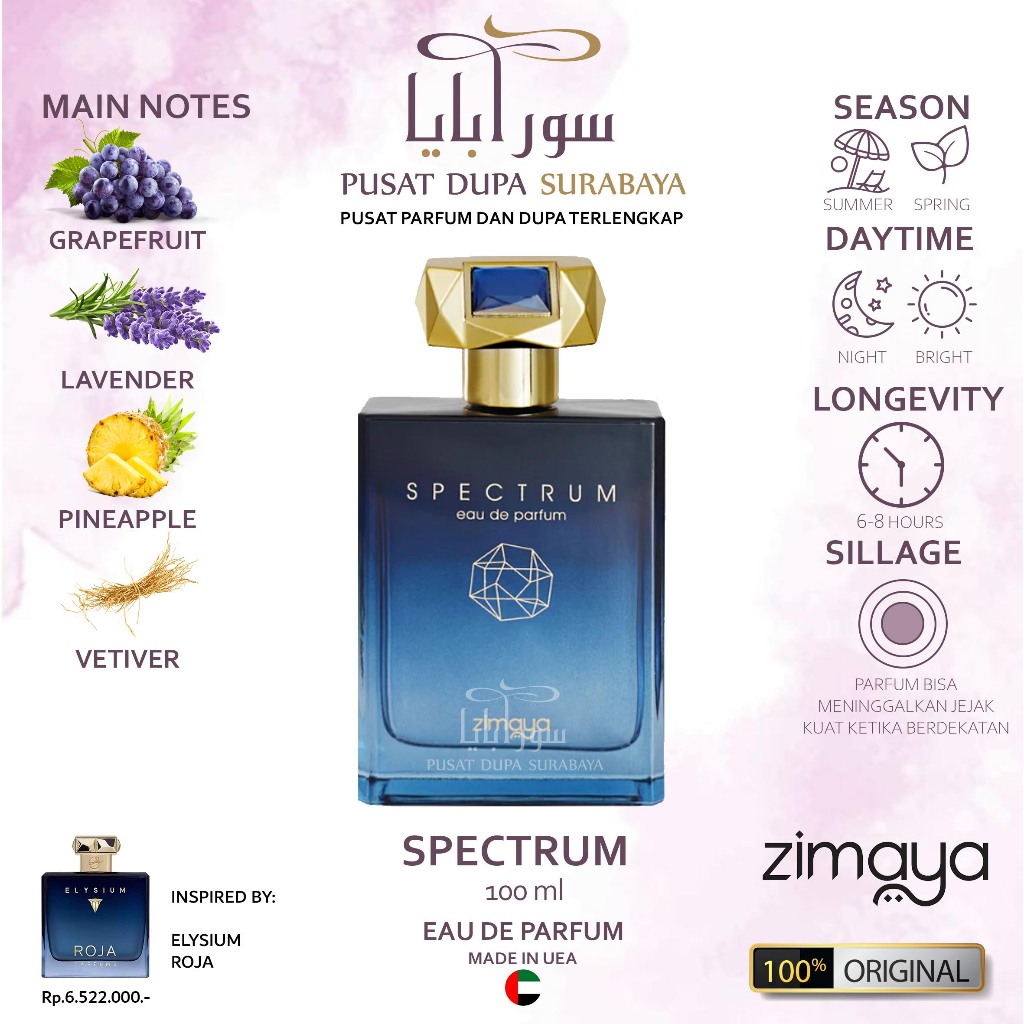 Jual Parfum Asli Arab Original Premium Zimaya spectrum | Shopee Indonesia