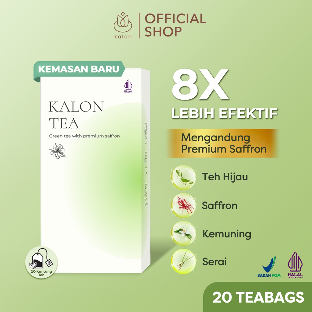 Jual Kalon Teh Hijau Premium Saffron | Teh Pelangsing Herbal | Teh ...