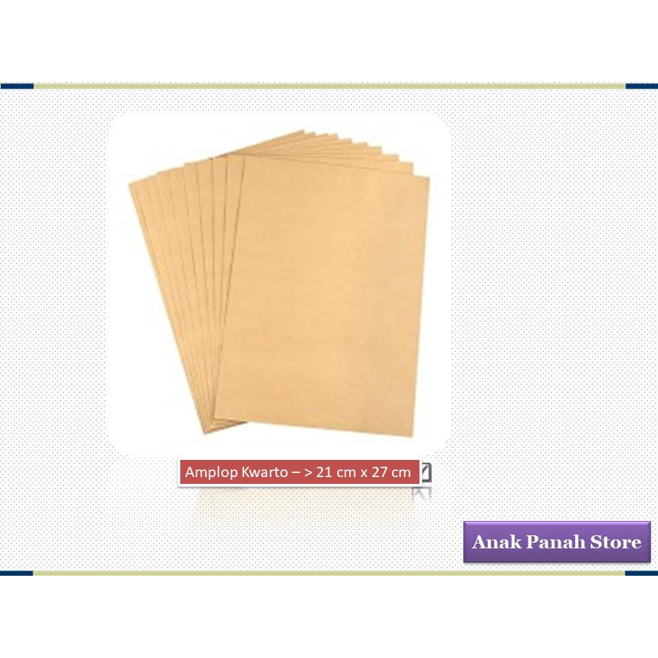 Jual Amplop Coklat Ukuran Quarto / Kuarto ( Isi 100 lembar ) | Shopee ...