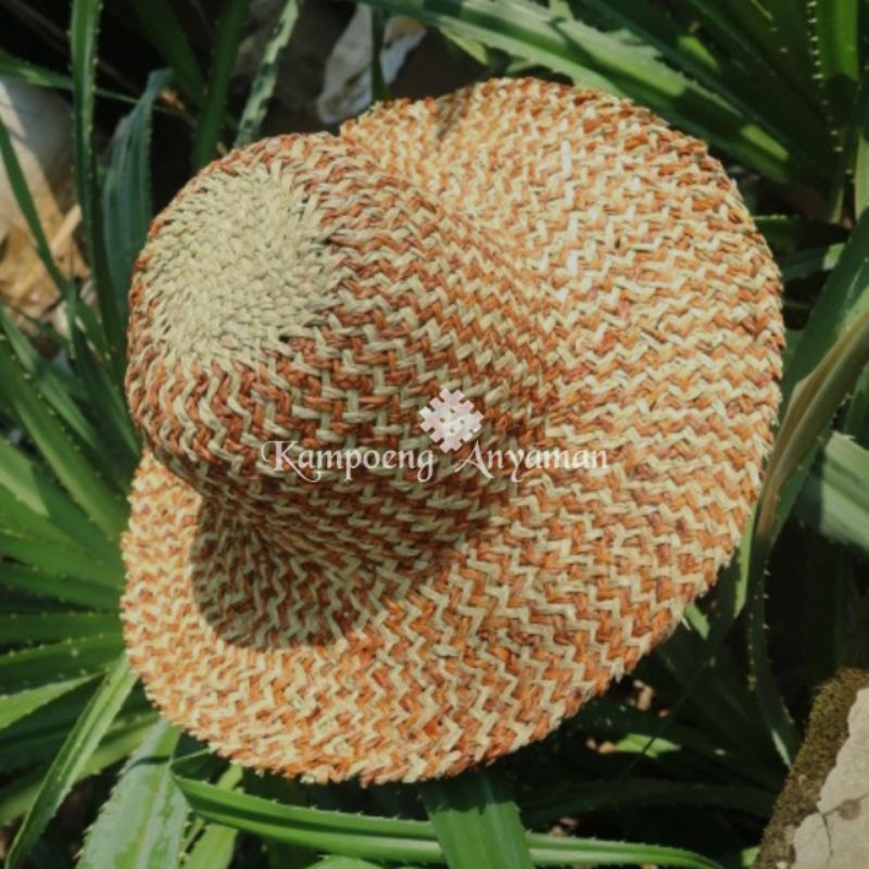 Jual Topi anyaman mendong orange | Shopee Indonesia