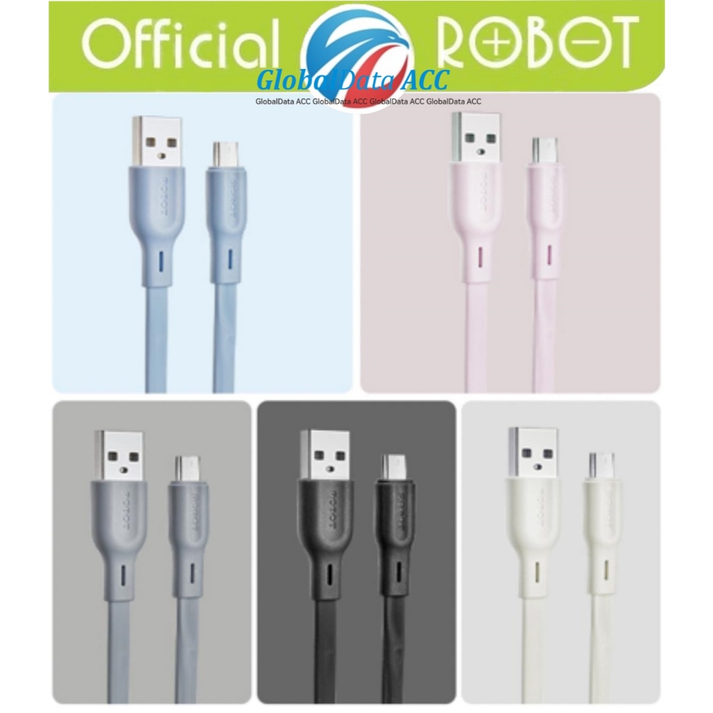 Jual Robot Kabel Data RGM100S Cable Data Micro USB 100cm Colorful ( Per ...