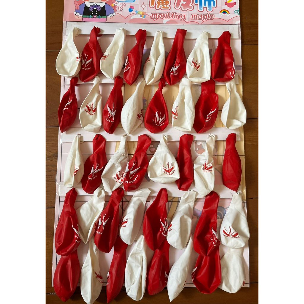 Jual Balon Merdeka Lembaran Balon Merah Putih Balon Dirgahayu RI (isi ...