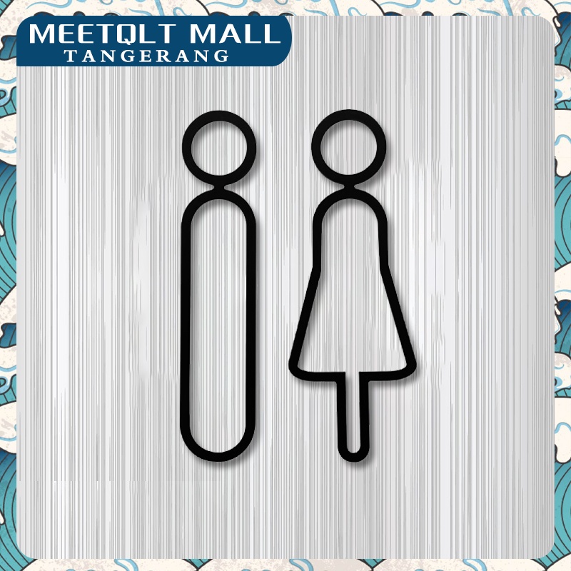 Jual Toilet Sign Akrilik-Mall Inline Papan Tanda Aarea Toilet | Shopee ...