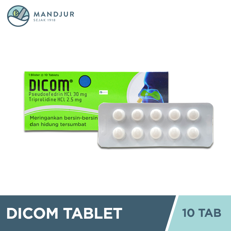 Jual Dicom 10 Tablet - Pereda Hidung Tersumbat | Shopee Indonesia