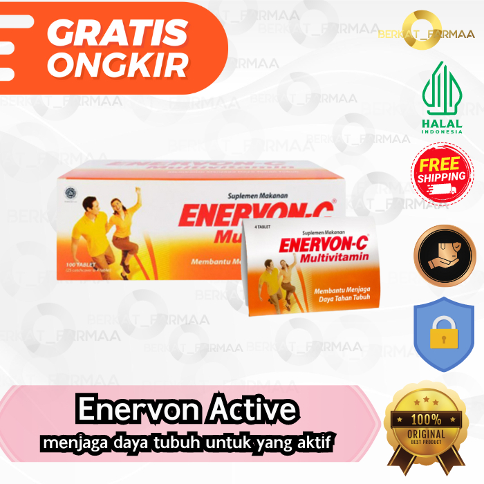 Jual PROMO Enervon C 25 strip x 4 / enervon-C strip 1 box isi 25 ...