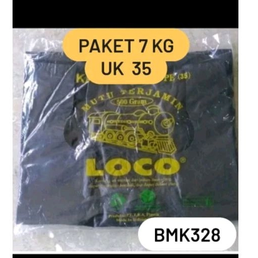Jual bmk328 Paket 7 kg , loco 35 Plastik kantong kresek hitam tebal 500 gram | Shopee Indonesia