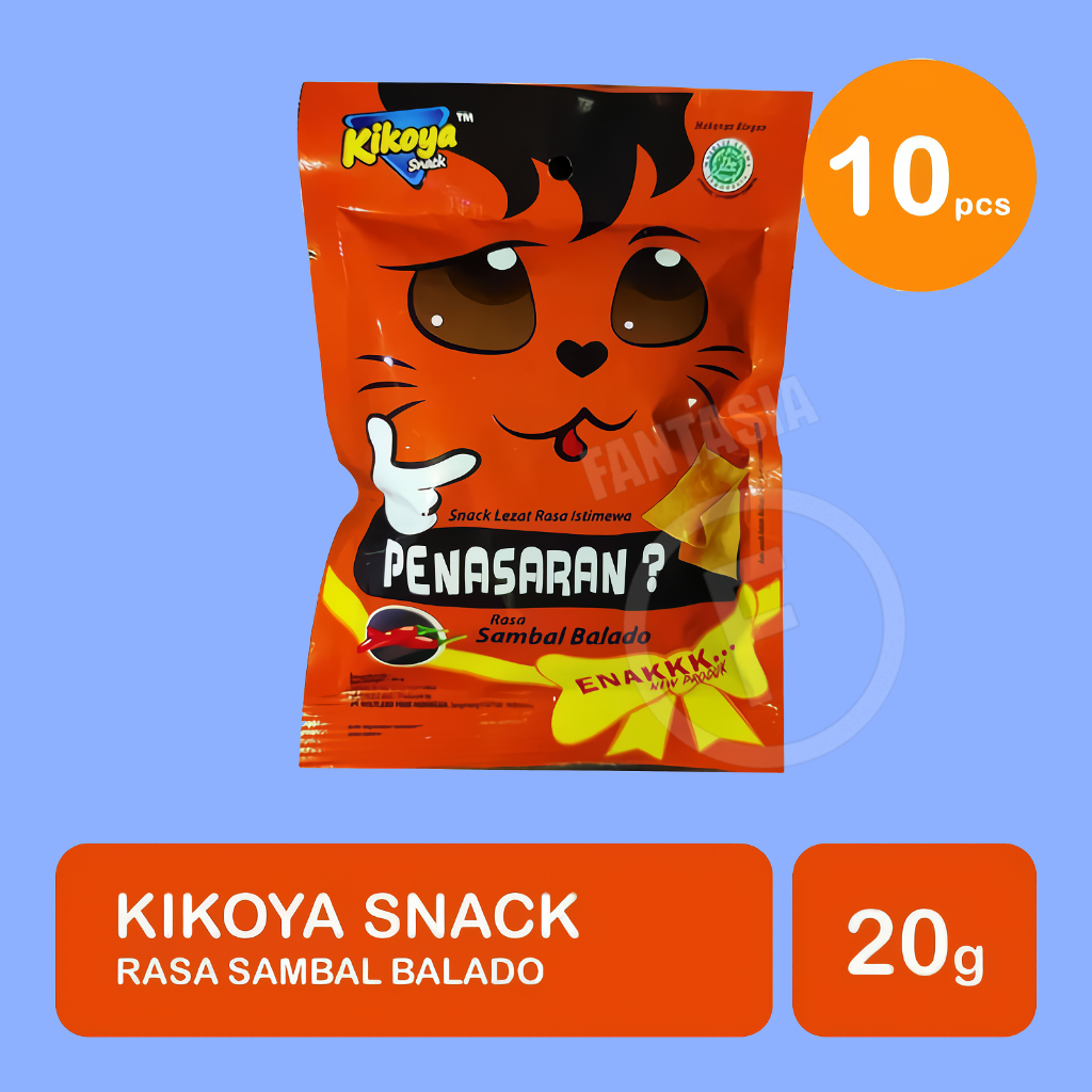 Jual KIKOYA SNACK CEMILAN MAKANAN RINGAN SAMBAL BALADO PER PACK ISI 10 ...