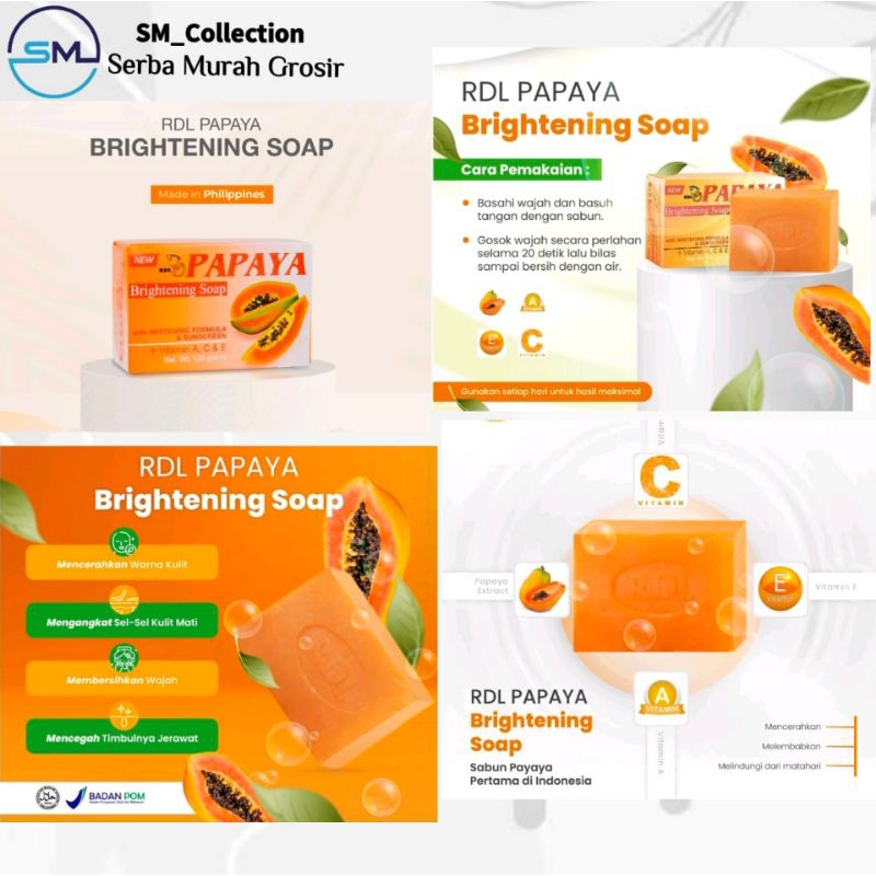 Jual Sabun Pemutih badan/Sabun Pencerah badan/Sabun papaya Brightening ...