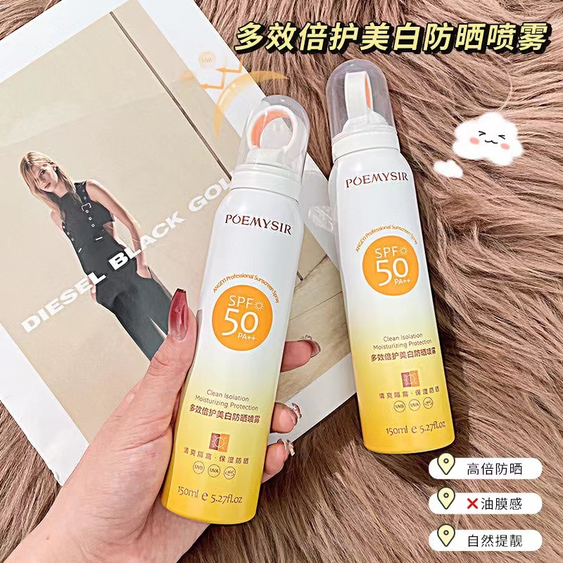 Jual Sunscreen spray 150ml sunblock wajah dan badan pemutih tubuh spf ...