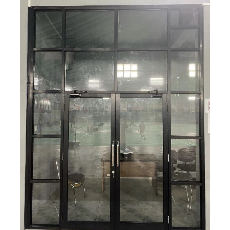 Jual Kusen Aluminium Sekat Kaca Alexindo Hitam | Shopee Indonesia