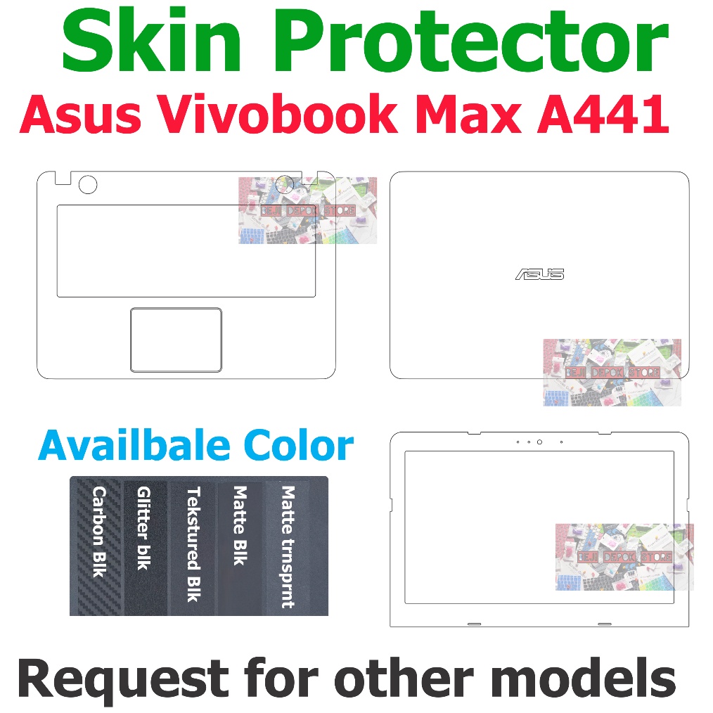 Jual RESTOK GAN Asus Vivobook Max A441 skin Guard Protector Palmrest ...
