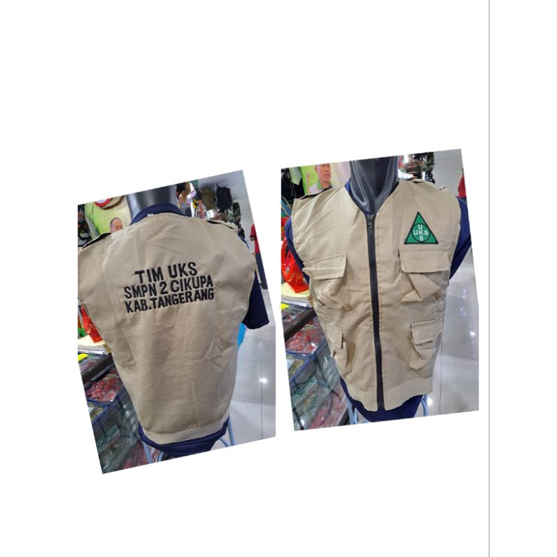 Jual rompi tim uks cream #rompo tim uks sekolah | Shopee Indonesia