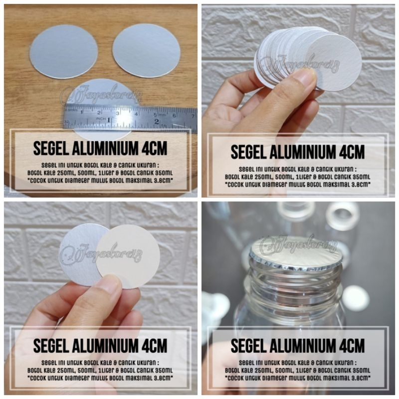 Jual SEGEL ALUMINIUM FOIL SEAL INDUKSI BOTOL KALE CANTIK 250ml 350ml ...