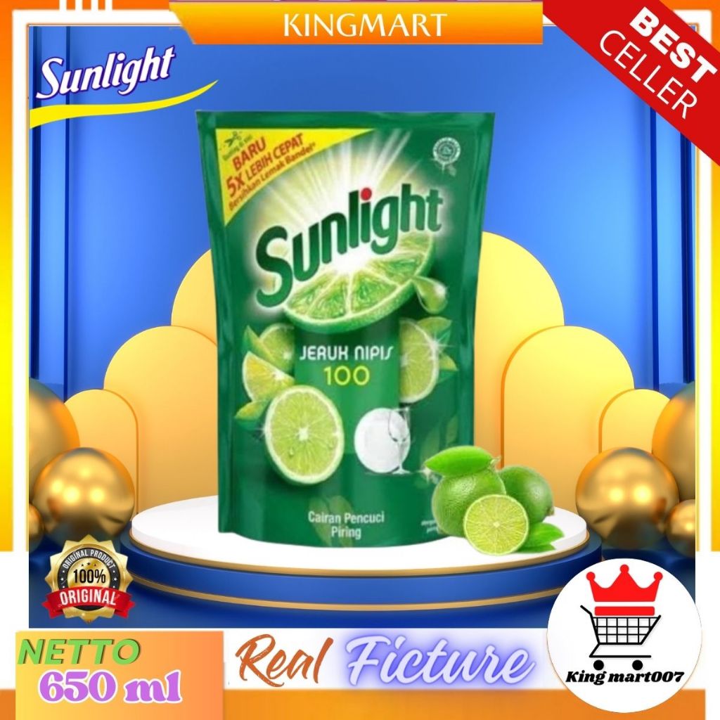 Jual SUNLIGHT CUCI PIRING JERUK NIPIS 640G (kemasan baru) | Shopee Indonesia