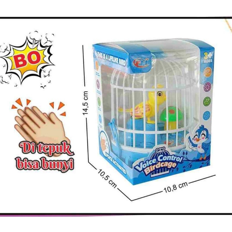 Jual Burung Mainan Dalam Sangkar Bunyi Pake Baterai | Shopee Indonesia
