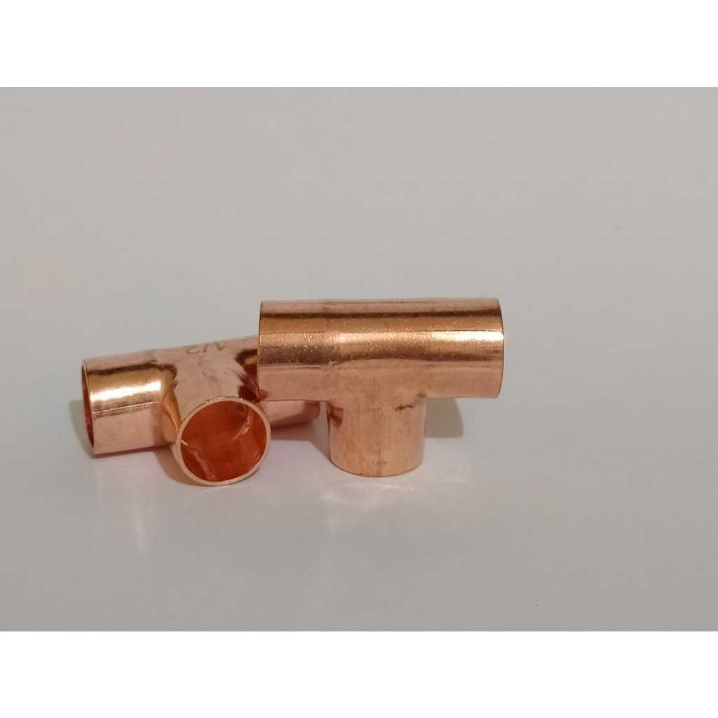 Jual Tee Tembaga Untuk Pipa Ukuran 1/2" / Sambungan Pipa Tembaga Tee ...