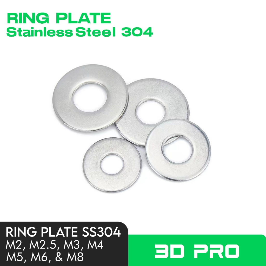 Jual Ring Plat Stainles steel 304 M2 M2.5 M3 M4 M5 M6 M8 M10 M12 Washer ...
