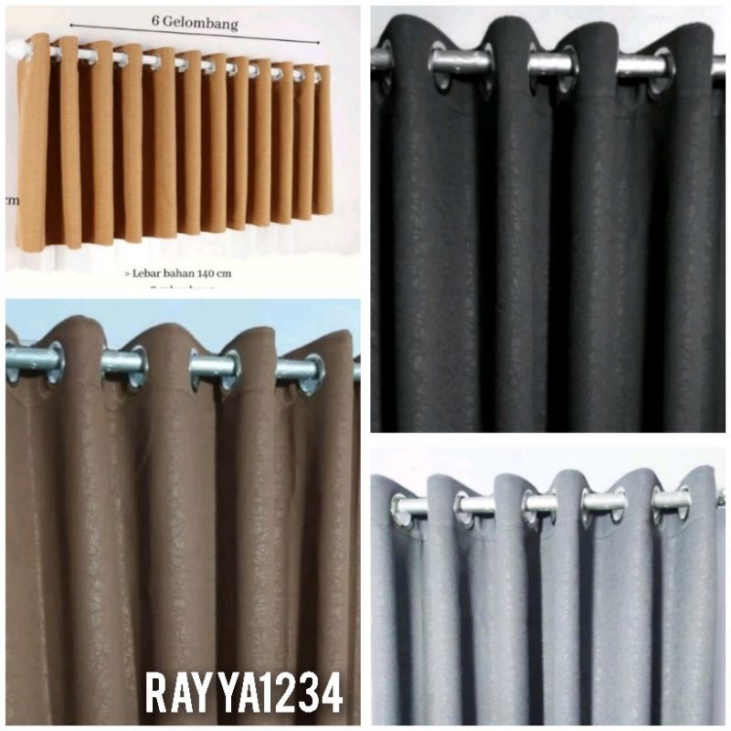 Jual Gorden poni atas pintu bahan Blacout | Shopee Indonesia