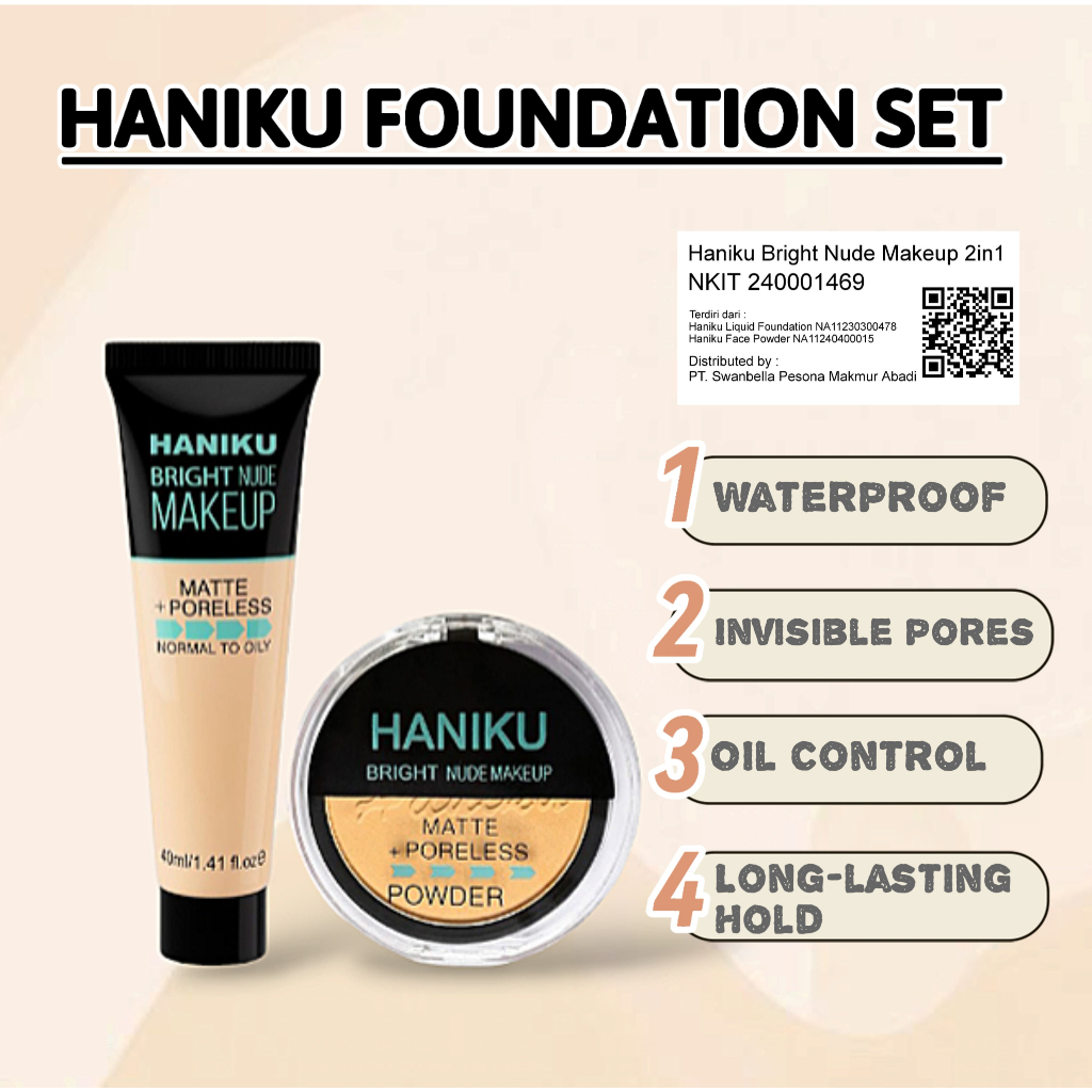 Jual Myb Fit Me Bedak + Foundation 2in1Haniku / MAKE UP SET FIT ME 2 IN ...