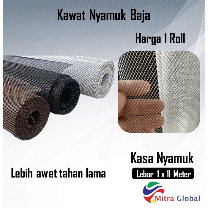 Jual Kawat Nyamuk Jaring Baja 1 Roll / Kasa Nyamuk / Jaring Kawat ...