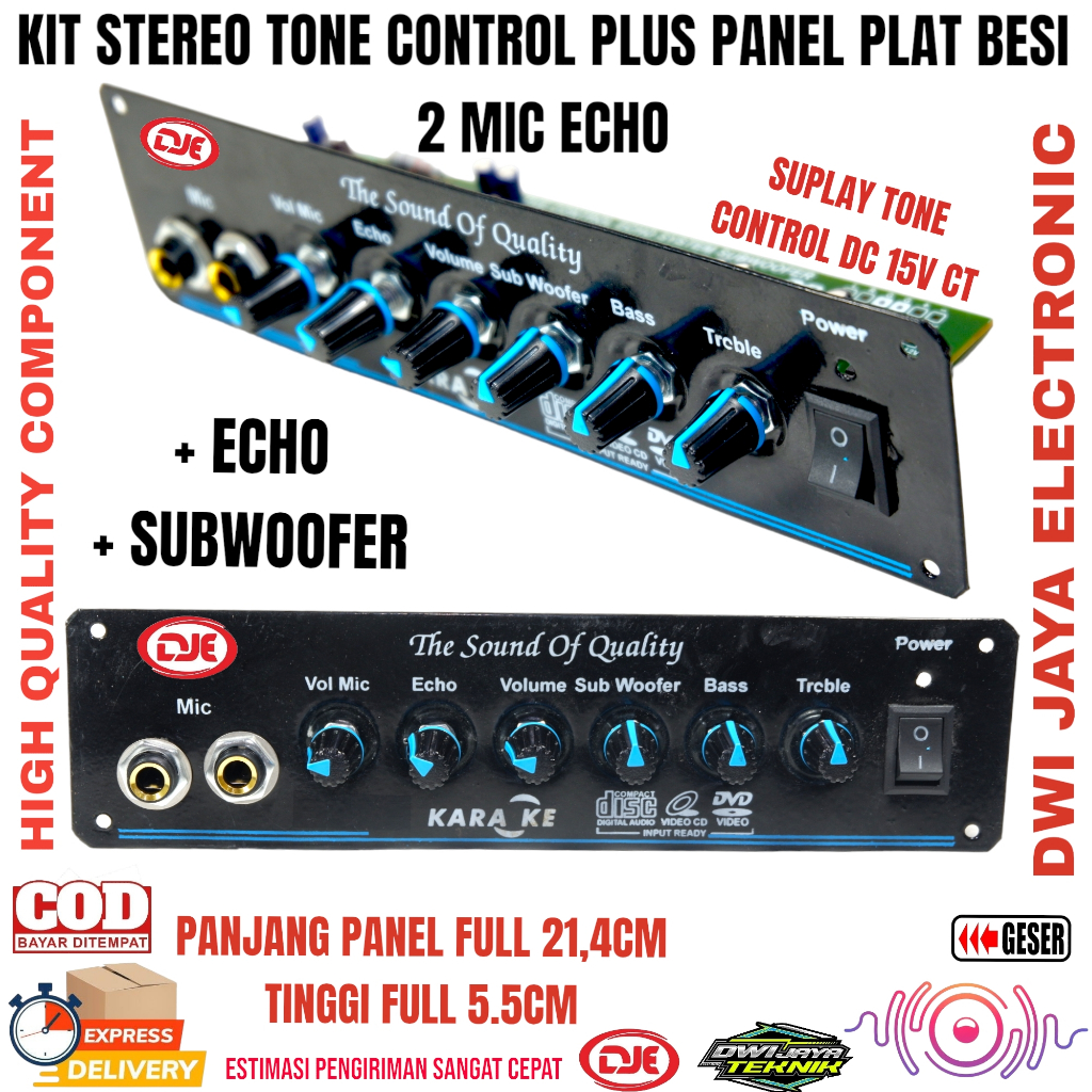 Jual Kit Stereo Tone Control Plus Panel 2 mic Echo | Shopee Indonesia