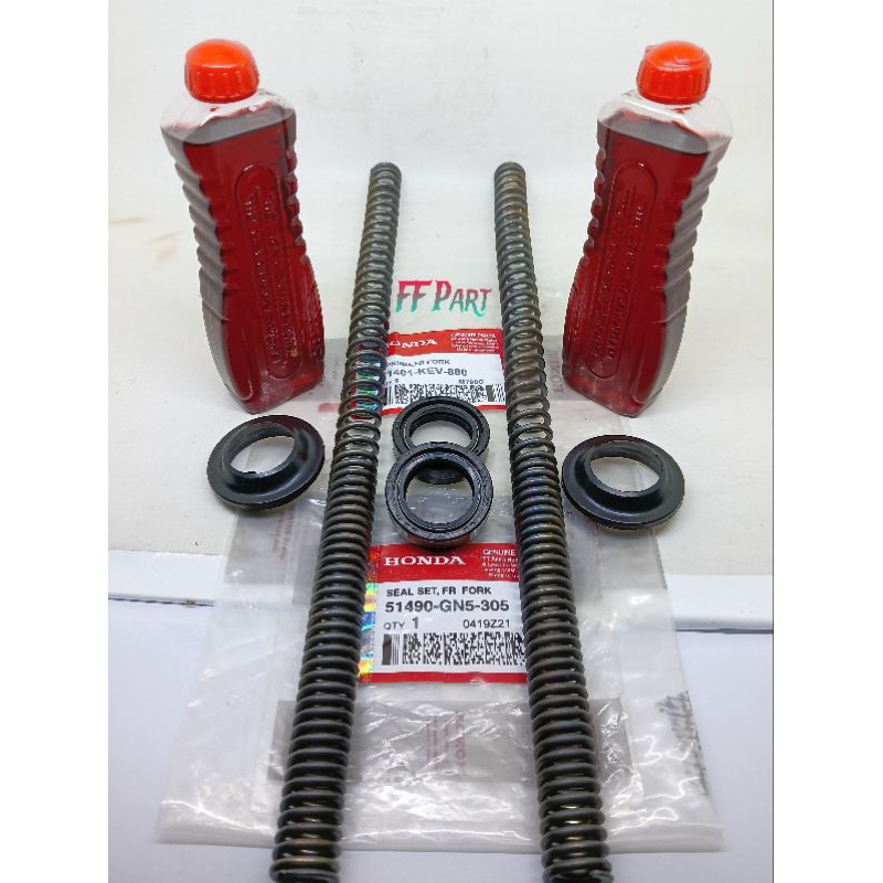 Jual PAKET 3 ITEM OLI SHOCK + SEAL SHOCK + PER SHOCK DEPAN SUPRA X ...