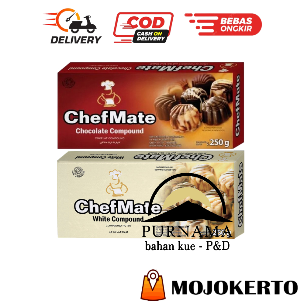 Jual CHEFMATE COMPOUND 250GR DARK WHITE COKLAT COKELAT MASAK BATANG BLOK TIM ROTI KUE CAKE ...