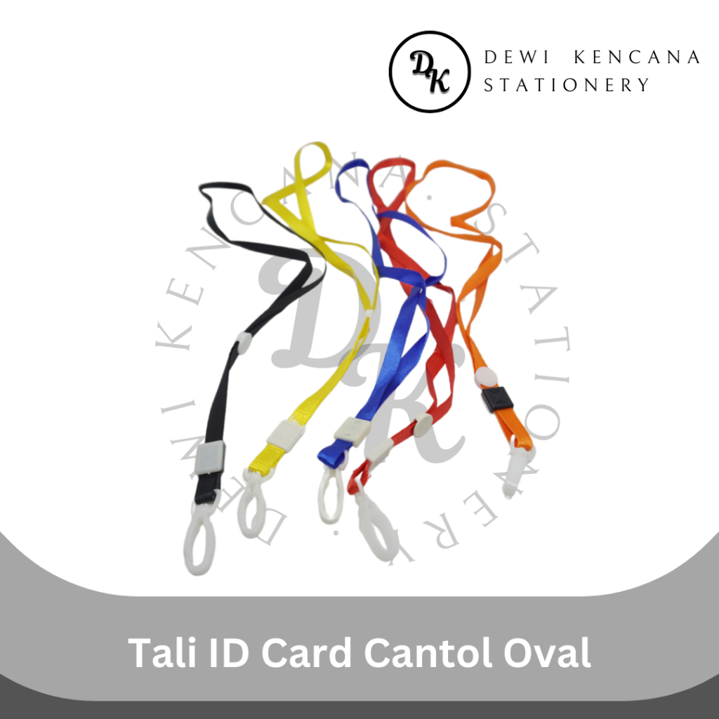 Jual Tali ID Card Cantol Oval Plastik / Lanyard ID Card | Shopee Indonesia