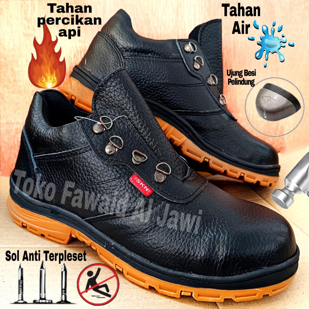 Jual Sepatu safety anti licin tahan api las sepatu safety kitchen ...
