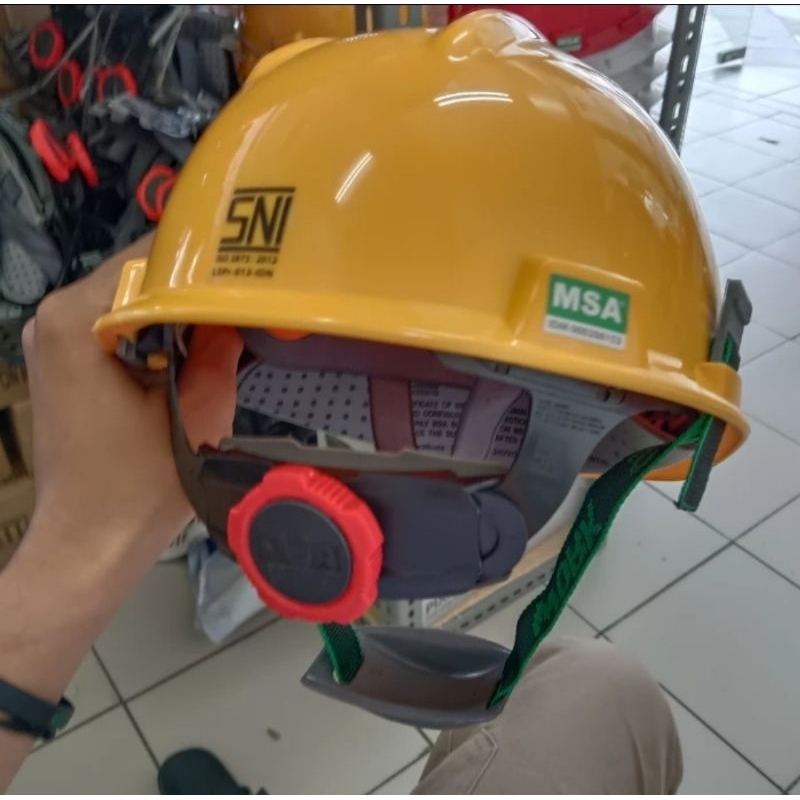 Jual Helm MSA Vgard Fastrack Include Chinstrap Warna Kuning / Safety ...