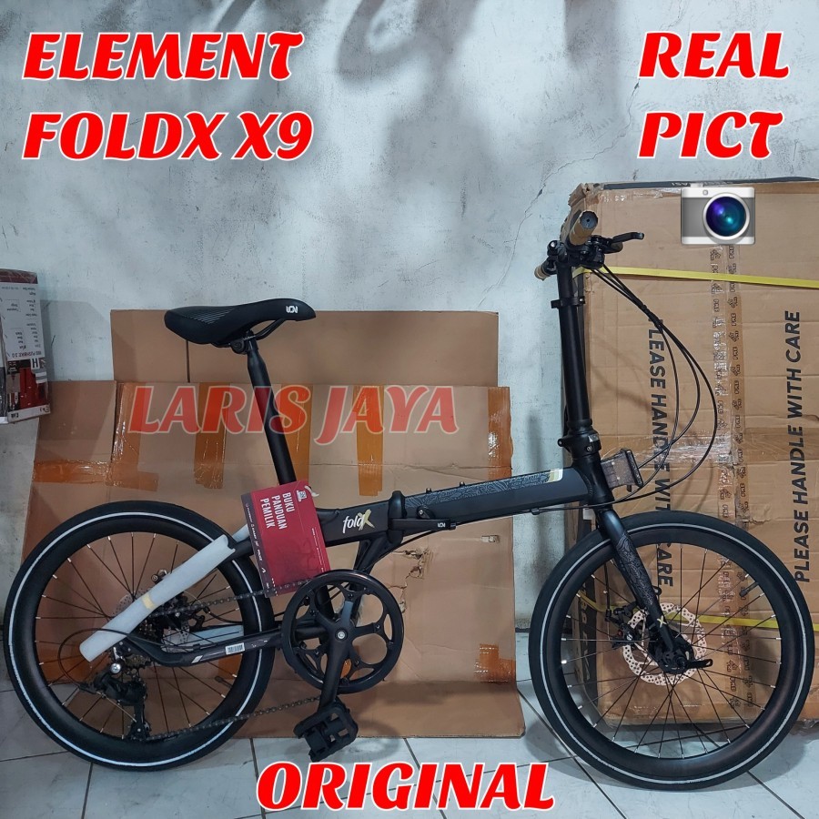 Jual [ BONUS BELL ] SEPEDA LIPAT ELEMENT FOLDX X9 FRAME ALLOY , LIPAT 20 INCH (20X1⅜) ATAU ...