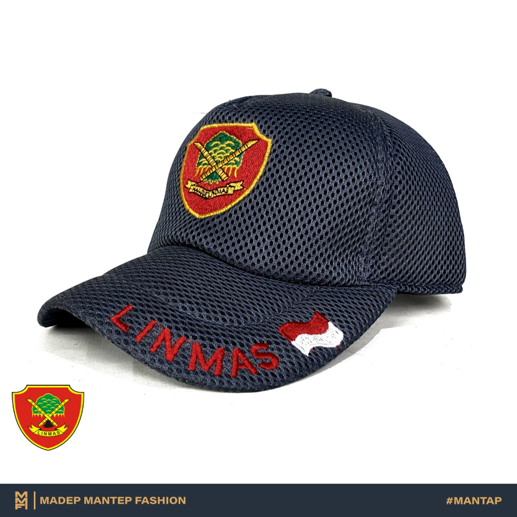 Jual Topi Linmas Double Mess Abu Terbaru Topi Linmas Jaring Topi Hansip ...