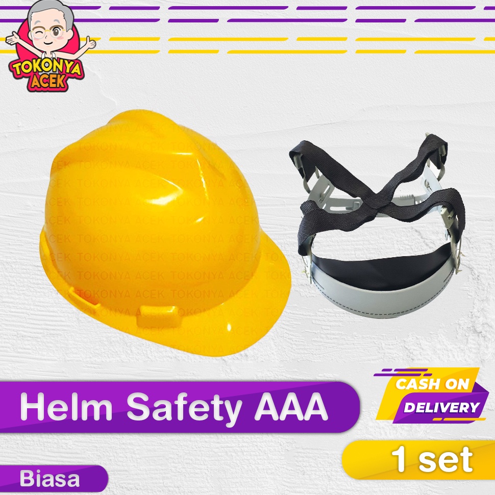 Jual KODE W4H Helm Safety Proyek AAA SNI ISO inner biasa tali dagu ...