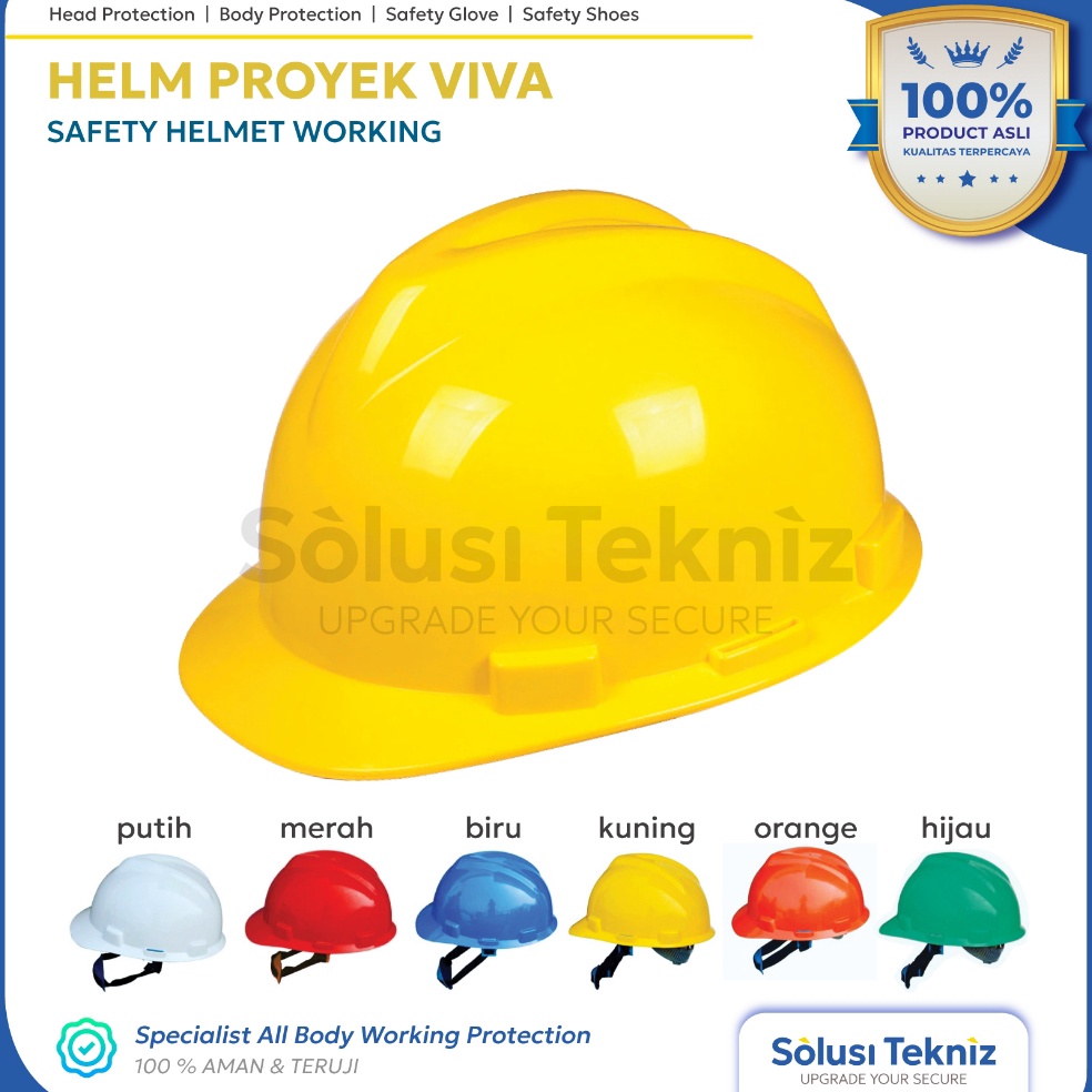Jual KODE V84A Helm Proyek Safety VGard Helmet Kerja Lapangan Tali Dagu ...