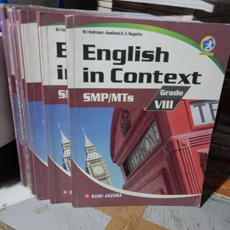 Jual BUKU BAHASA INGGRIS/ENGLISH IN CONTEXT UNTUK SMP KELAS VIII/8/2 REVISI K13 PENERBIT BUMI ...