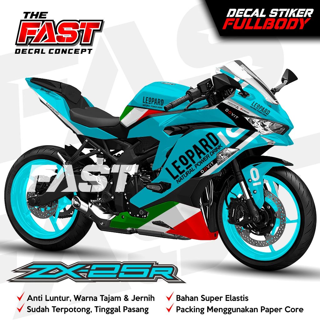 Jual TERBARU Decal ZX25R Fullbody Leopard Stiker Sticker Full Body ...
