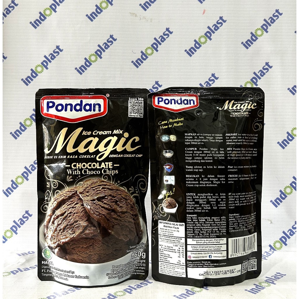 Jual Pondan Ice Cream Magic Coklat bubuk es krim 160 gr | Shopee Indonesia