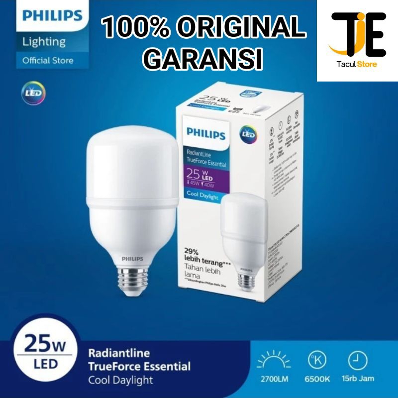 Jual Lampu Philips Bohlam Radiantline Trueforce Essential 25W LED Putih | Shopee Indonesia