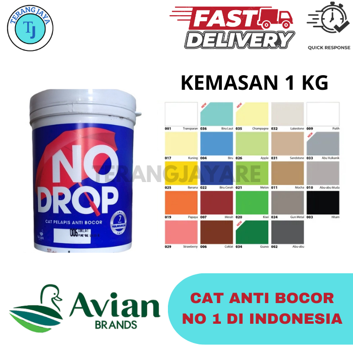 Jual No Drop 1 Kg Cat pelapis tembok anti bocor - nodrop kaleng | Shopee Indonesia