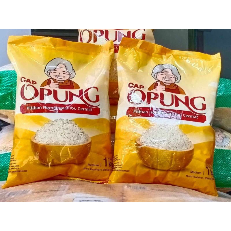 Jual Beras Cap Opung 1kg / 1 kg / 1000g / 1000 g Kemasan Ekonomis ...
