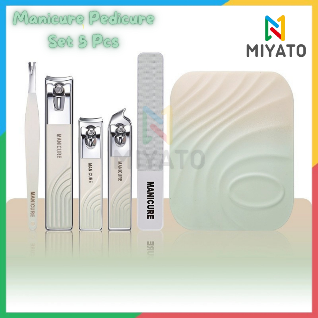 Jual Miyato Manicure Pedicure Premium Set 5 Pcs - Gunting Kuku Premium ...