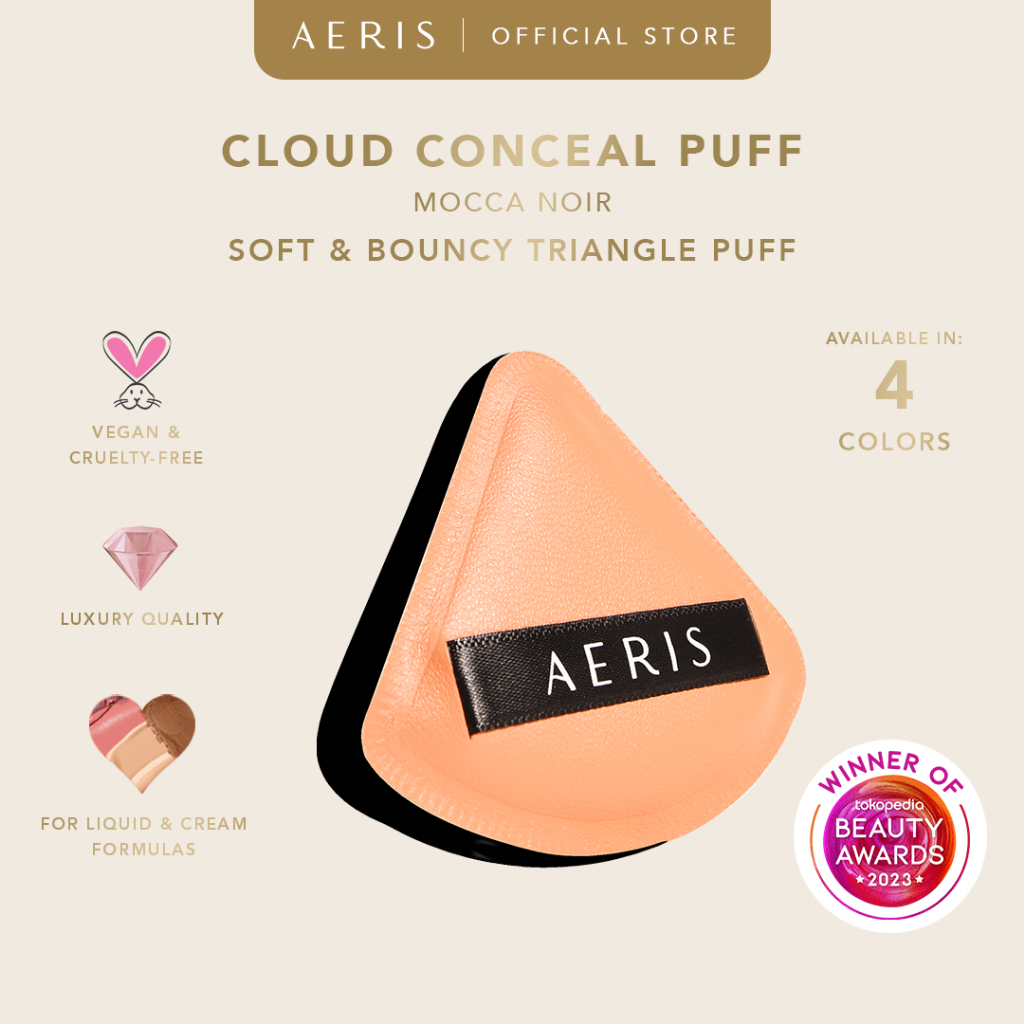 Jual Aeris Beauté Cloud Conceal Puff | Spons Make Up Lucu Cute Segitiga ...