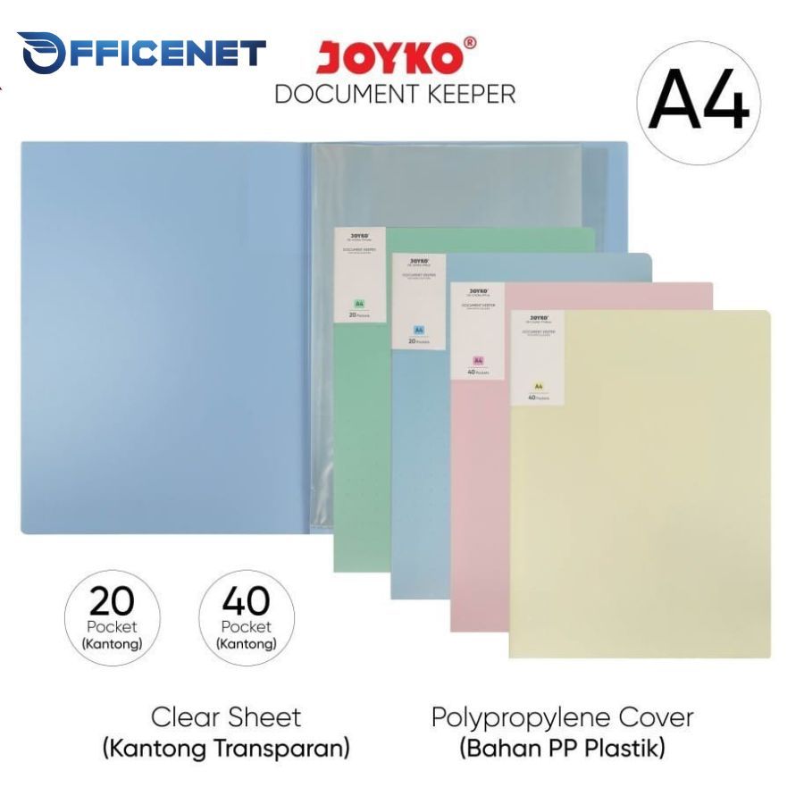 Jual DOCUMENT KEEPER A4 20/40/60 POCKET CLEAR HOLDER MAP FILE DOKUMEN | Shopee Indonesia