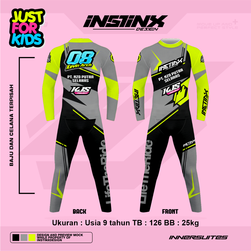 Jual INNERSUIT ANAK KIDS INNERSUIT PUSHBIKE INNER MMINIGP GOKART LENKA ...