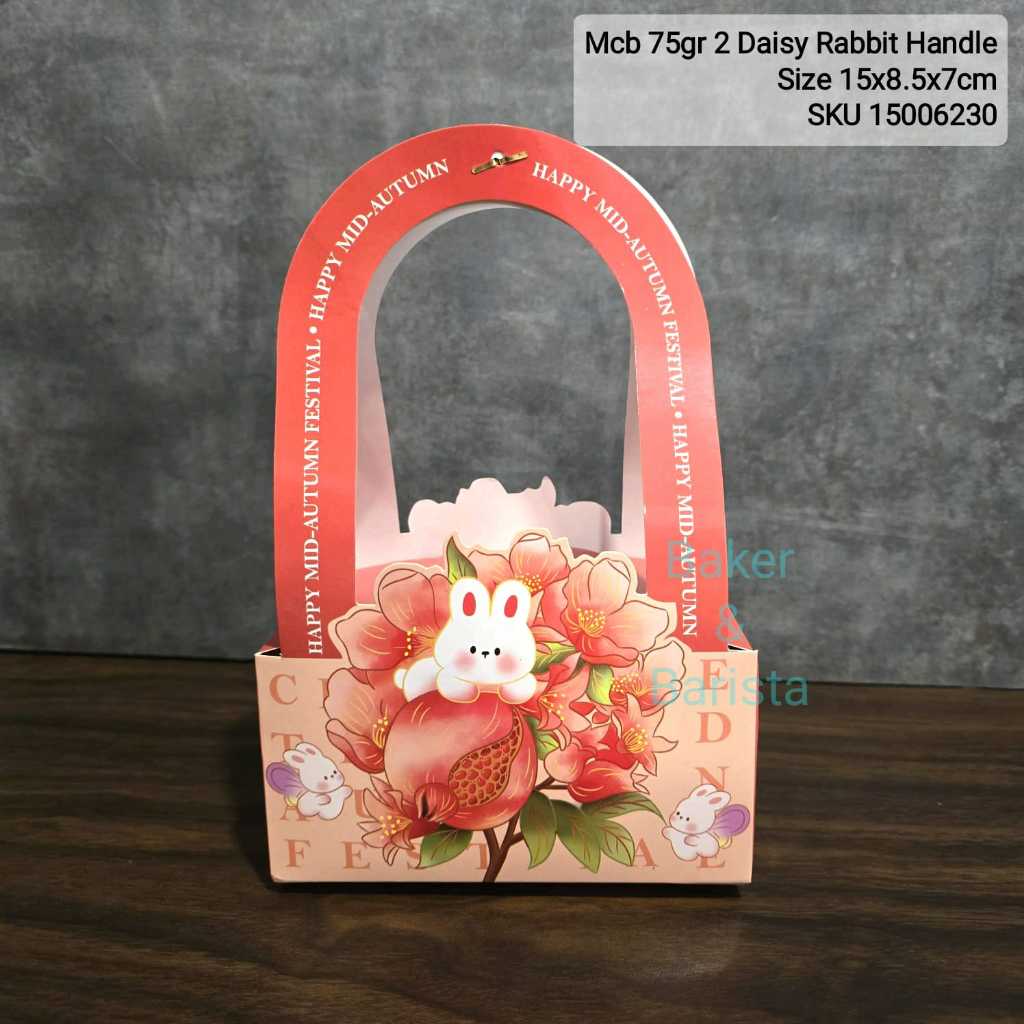 Jual Mooncake Box Mcb 75gr 2 DAISY Rabbit box kue bulan Mini Box Cookie ...