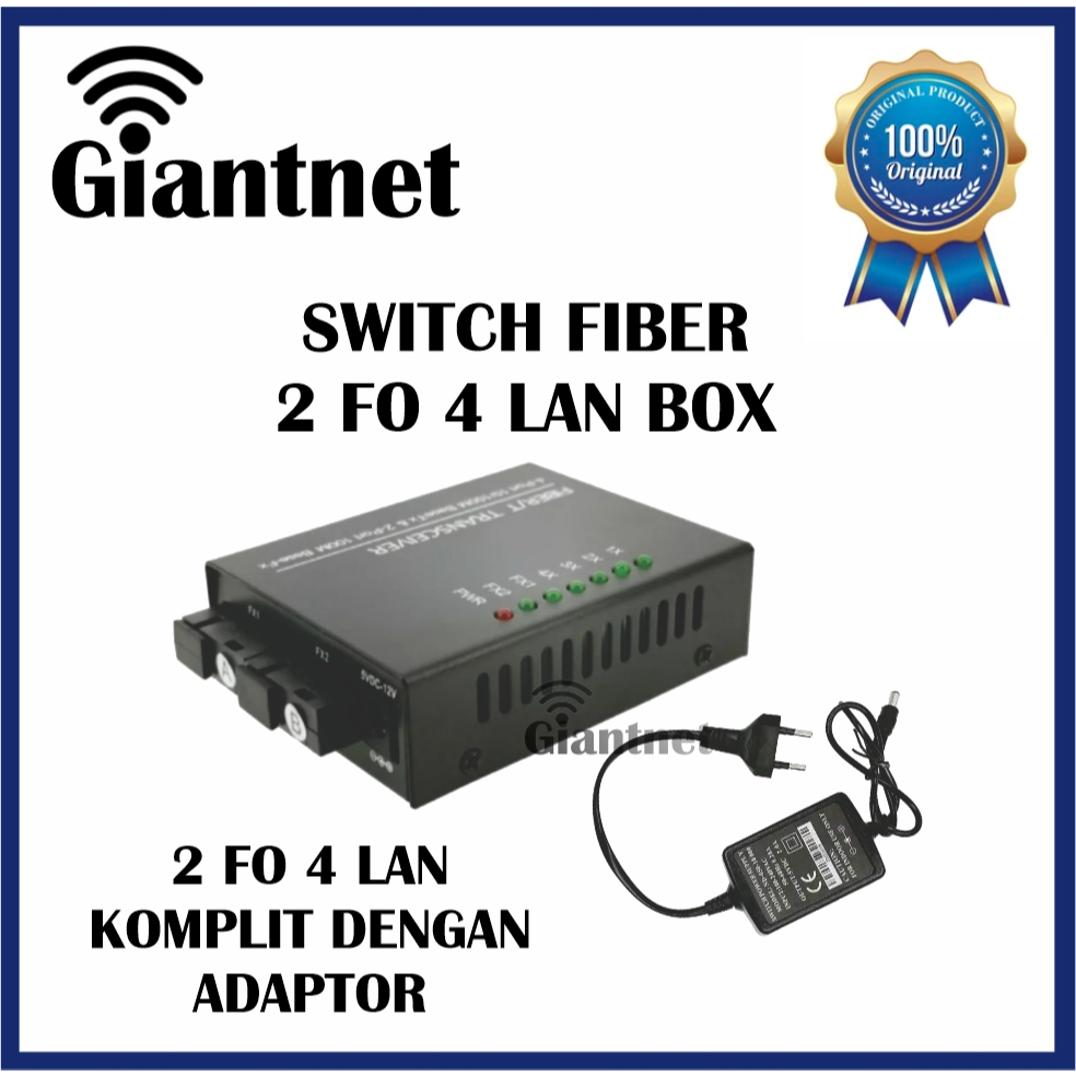 Jual Media Converter 2 fo 4 Lan box (support POE) | Shopee Indonesia