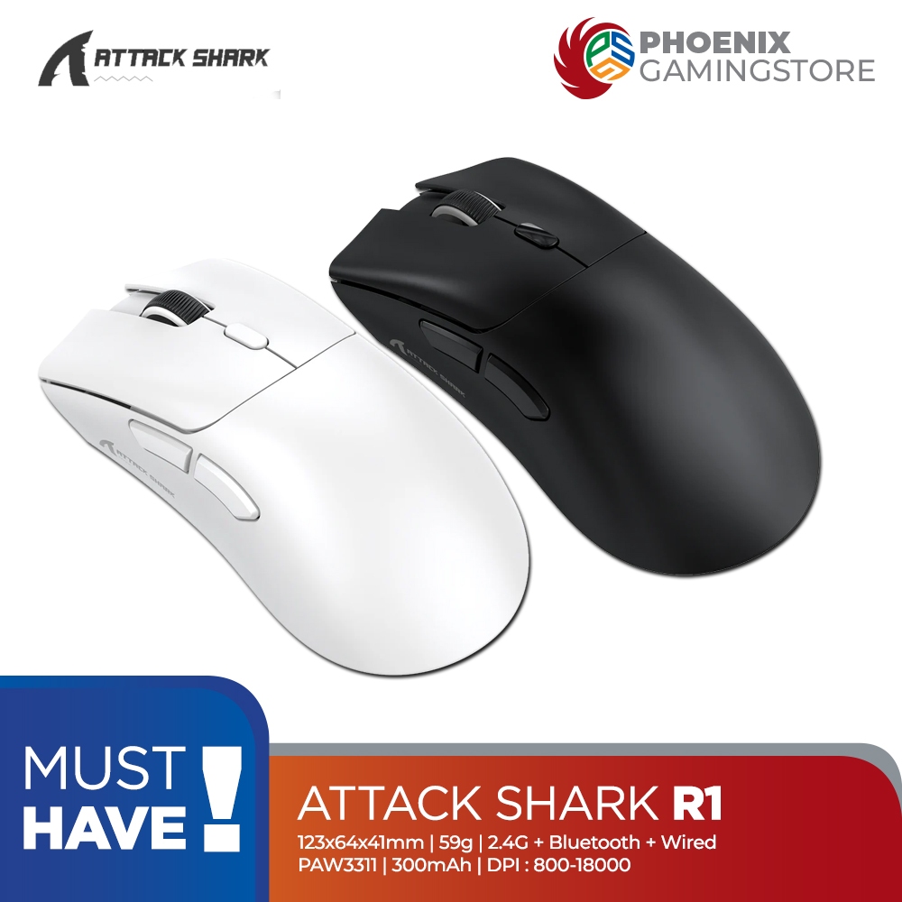 Jual Attack Shark R1 Wireless Gaming Mouse PAW3311 | Shopee Indonesia