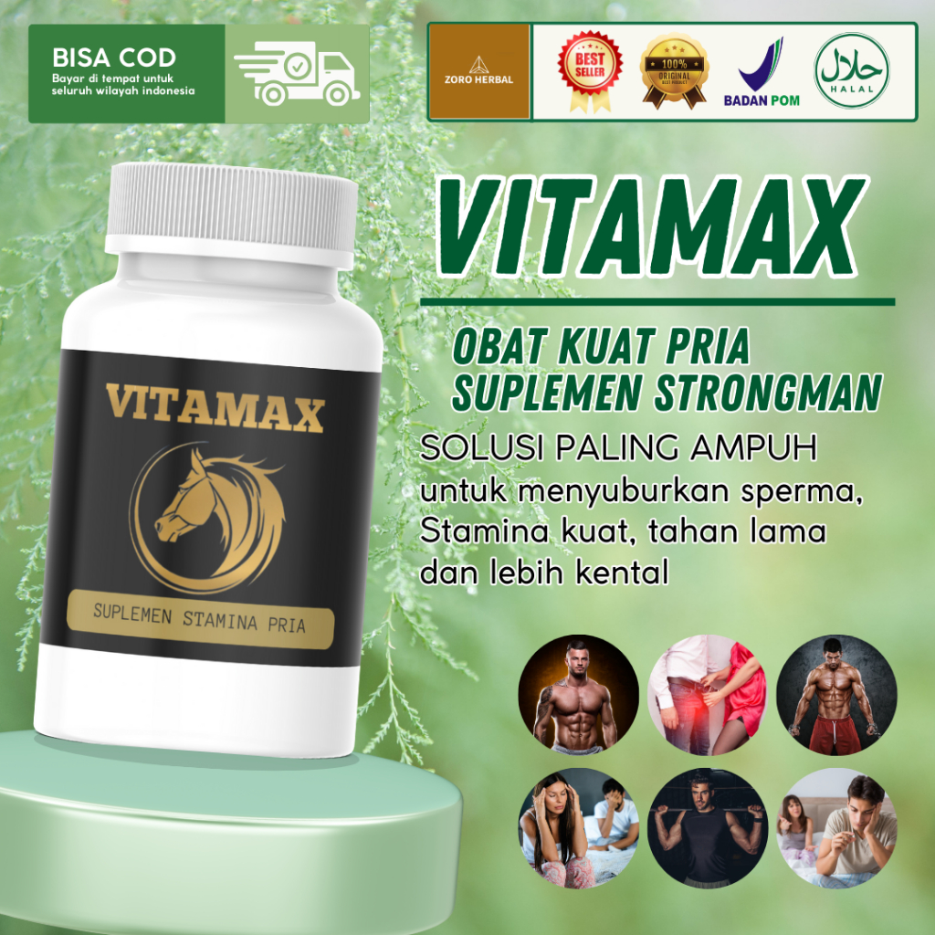 Jual VITAMAX isi 30 Kapsul Vitamin Stamina Pria Tangguh - Suplemen Kesehatan Herbal Pria Kuat ...