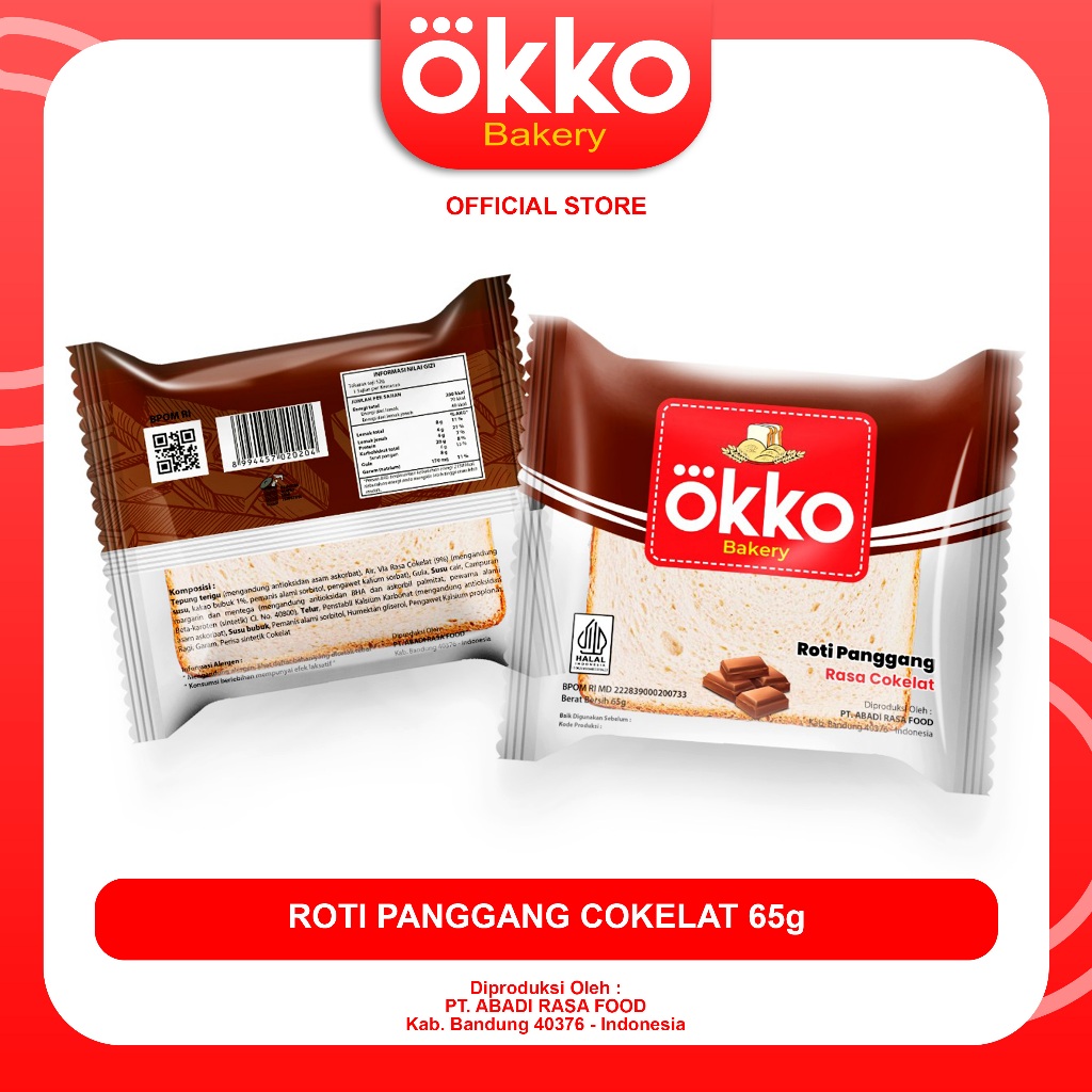 Jual Roti Okko Panggang Coklat 65g | Shopee Indonesia