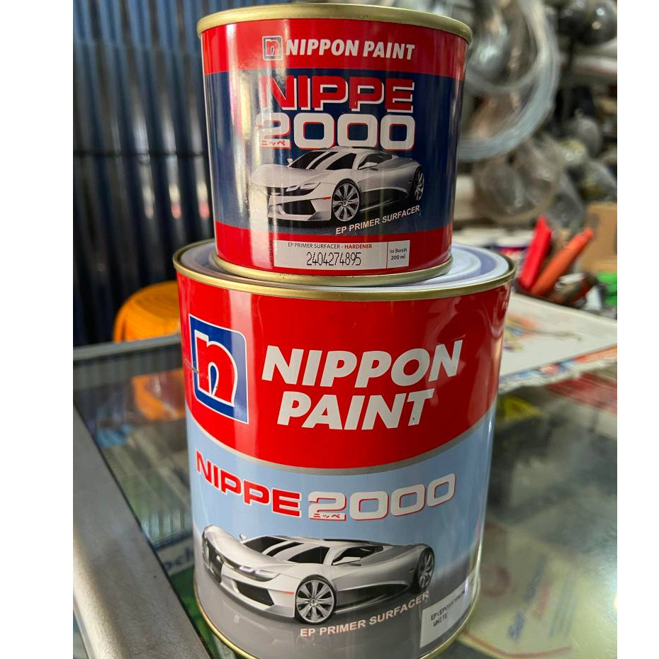 Jual NIPPE 2000 EPOXY PRIMER SURFACER NIPPON PAINT SET PLUS HARDENER 1L ABU / PUTIH | Shopee ...